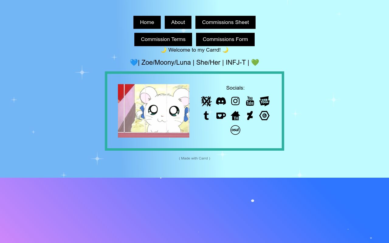 MoonstruckArtZ's Carrd